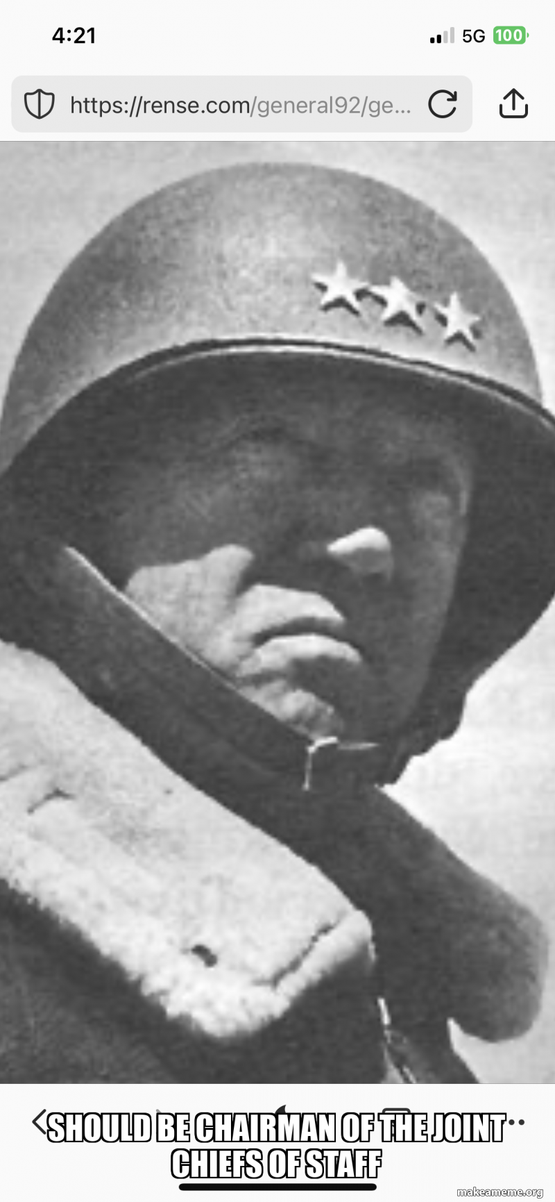 should be chairman of the joint chiefs Of staff Meme Generator