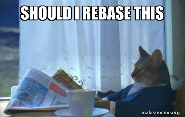 should i rebase this - Sophisticated Cat Meme Generator