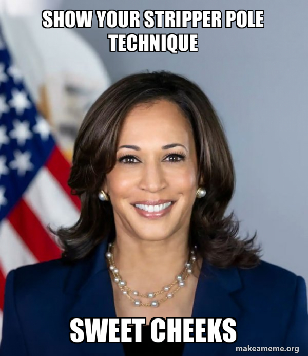 show your stripper pole technique sweet cheeks - Kamala Harris Meme ...