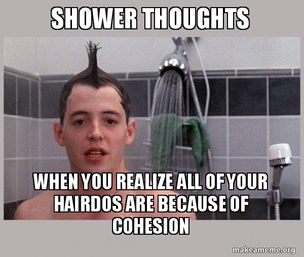 Shower Thoughts When you realize all of your hairdos are because of ...