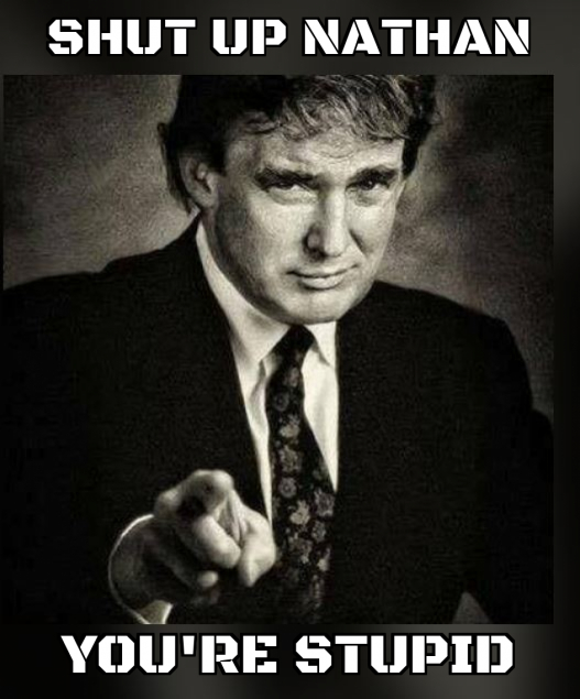 Shut up nathan You're stupid Meme Generator