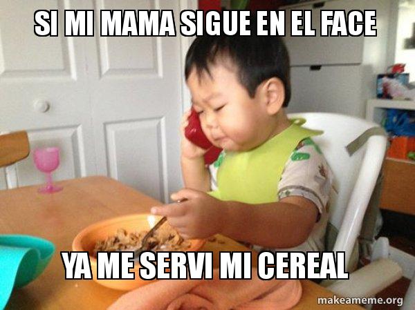 Si mi mama sigue en el face Ya me servi mi cereal - Businessman Baby ...