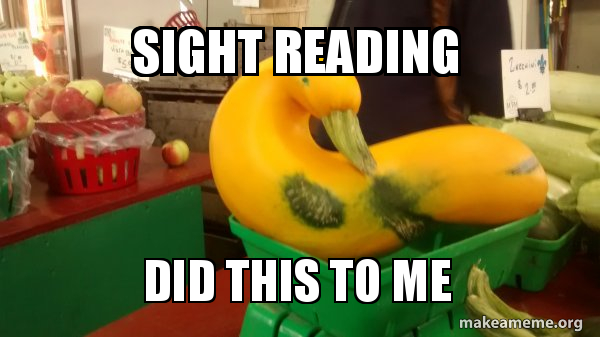 sight reading did this to me - Gourd Advice Mallard Meme Generator
