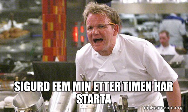 sigurd fem min etter timen har starta - Gordon Ramsay Hell's Kitchen ...
