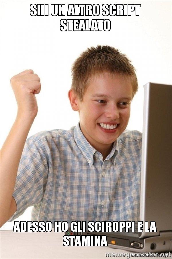 siii un altro script stealato adesso ho gli sciroppi e la stamina ...