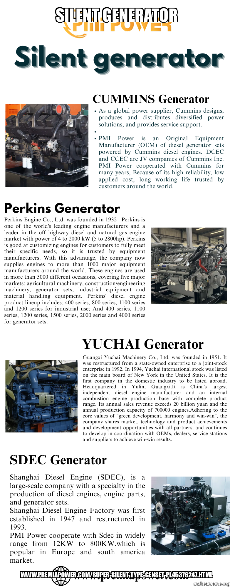 Silent generator www.premiapower.com/Super-Silent-Type-Genset ...