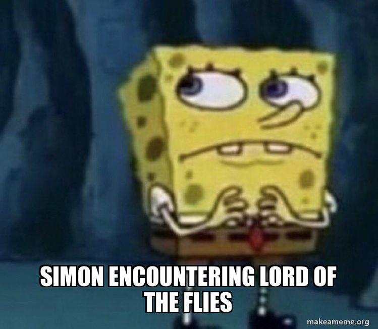 simon encountering lord of the flies Meme Generator