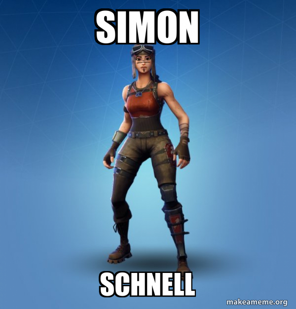 simon schnell - Renegade Raider Fortnite Skin Meme Generator