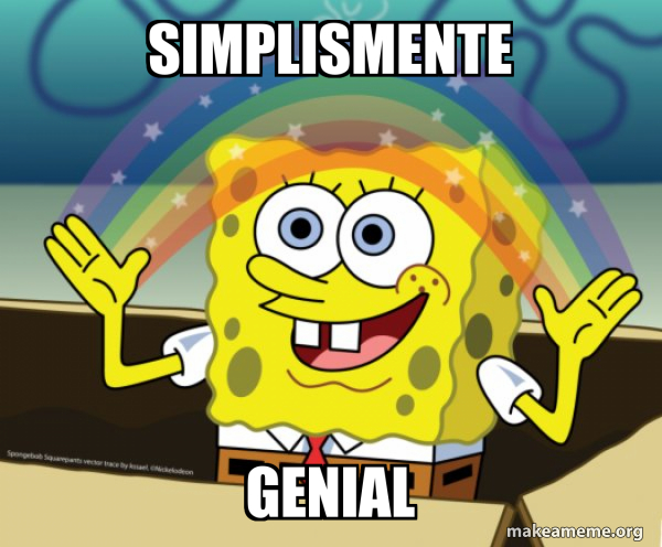 simplismente genial - Rainbow SpongeBob Meme Generator