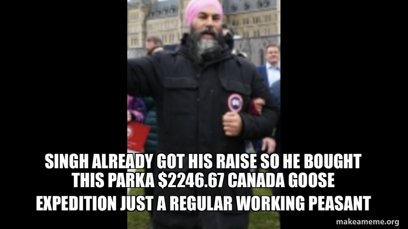 Singh already got his raise so he bought this parka $2246.67 Canada ...