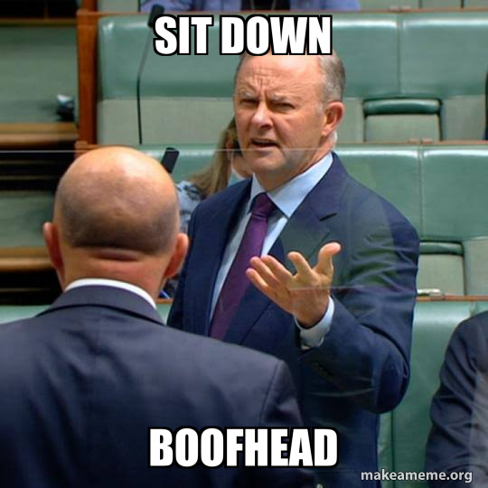 sit down Boofhead Meme Generator