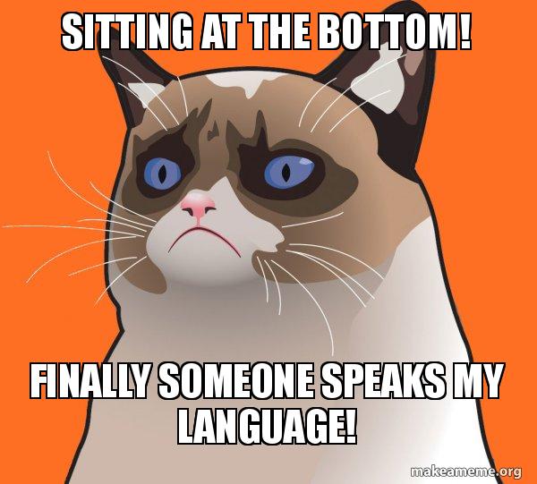 Sitting at the bottom! Finally someone speaks my language! - Cartoon ...