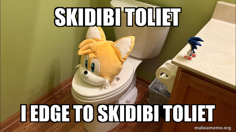 Skidibi Toliet I Edge to skidibi Toliet Meme Generator