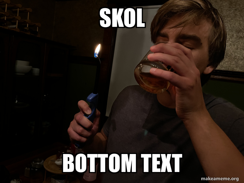 Skol Bottom text Meme Generator