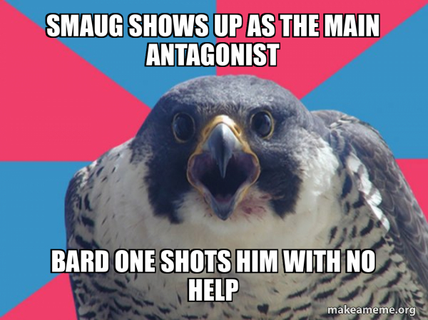 Smaug Shows Up As The Main Antagonist Bard One Shots Him With No Help ...