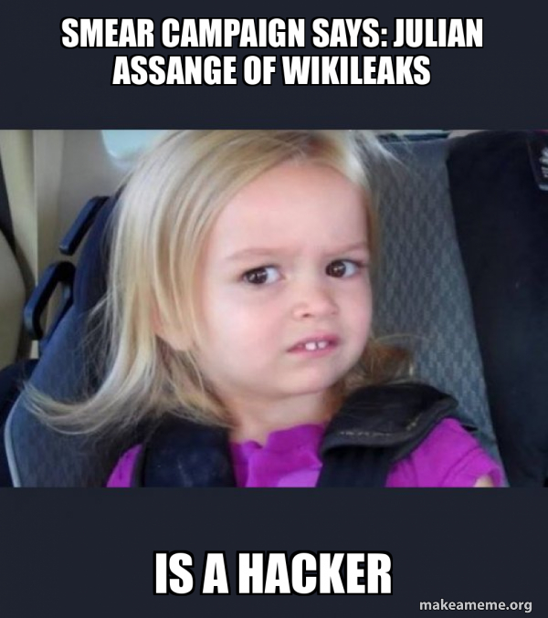 Smear Campaign Says: Julian Assange of Wikileaks is a Hacker - Side ...