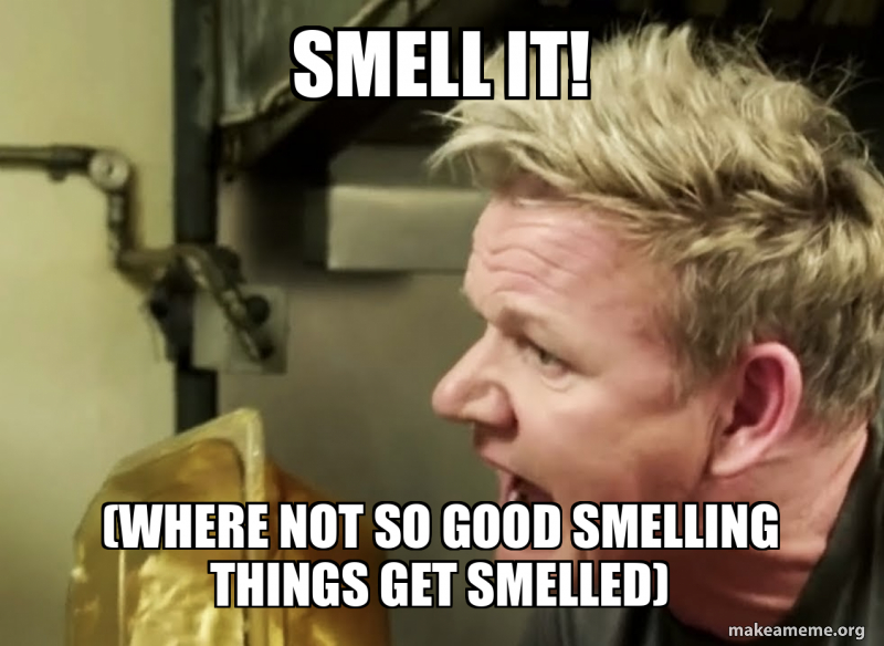 Smell it! (Where not so good smelling things get smelled) Meme Generator