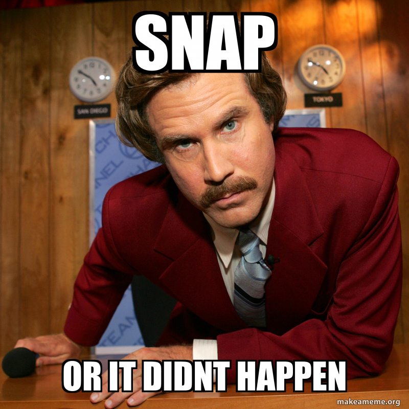Snap Or it didnt happen Meme Generator