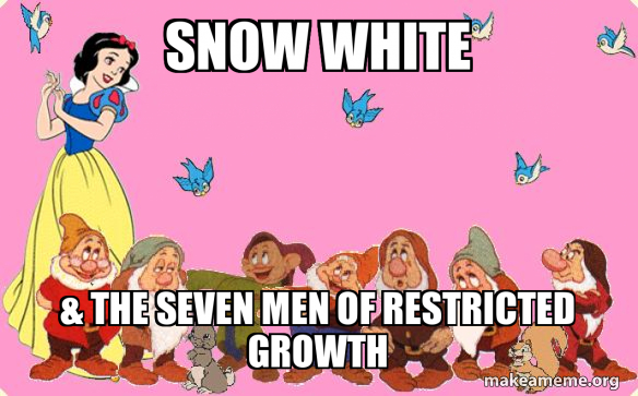 Snow white & the seven men of restricted growth Meme Generator