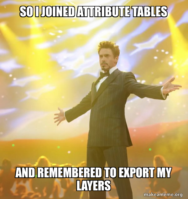 so I joined attribute tables AND remembered to export my layers - Tony ...