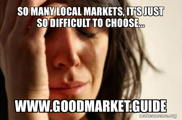 So many local markets, it's just so difficult to choose... www ...