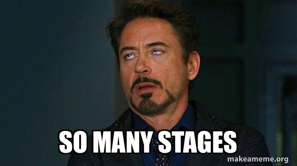 so many stages - Tony Stark Eye Roll Meme Generator