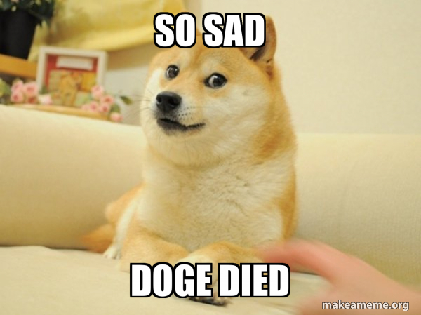 So sad Doge died - Doge Meme Generator