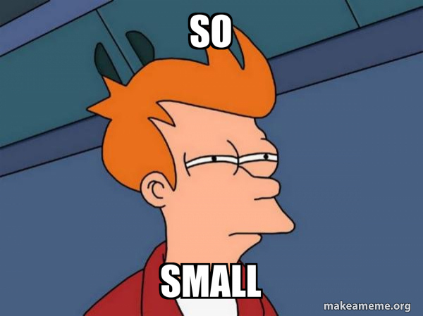 so small - Futurama Fry Meme Generator