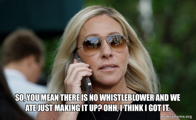 So, you mean there is no whistleblower and we ate just making it up ...
