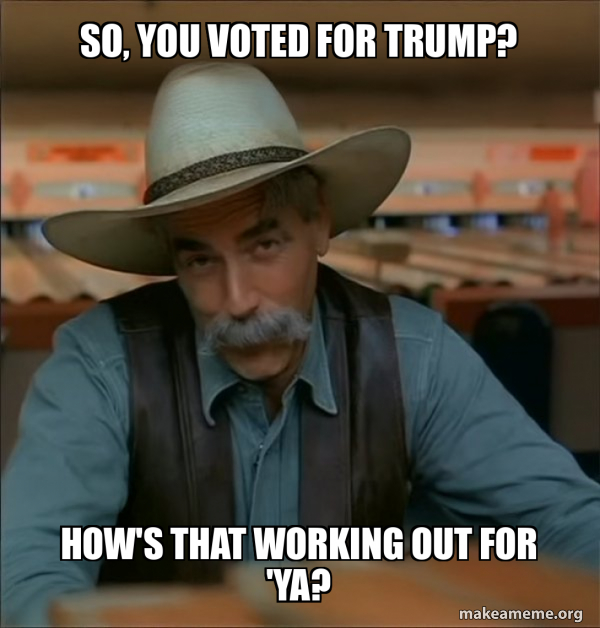 So, you voted for Trump? How's that working out for 'ya? - Then You're ...