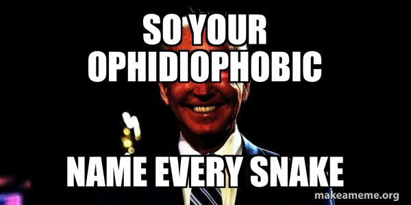 so your Ophidiophobic name every snake - Dark Brandon Meme Generator