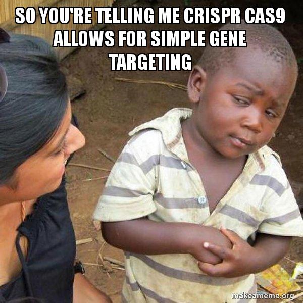 So you're telling me CRISPR cas9 allows for simple gene targeting ...