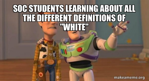 SOC students learning about all the different definitions of "white ...