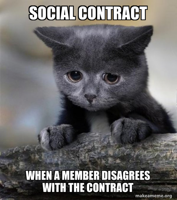 Social Contract when a member disagrees with the contract - Confession ...