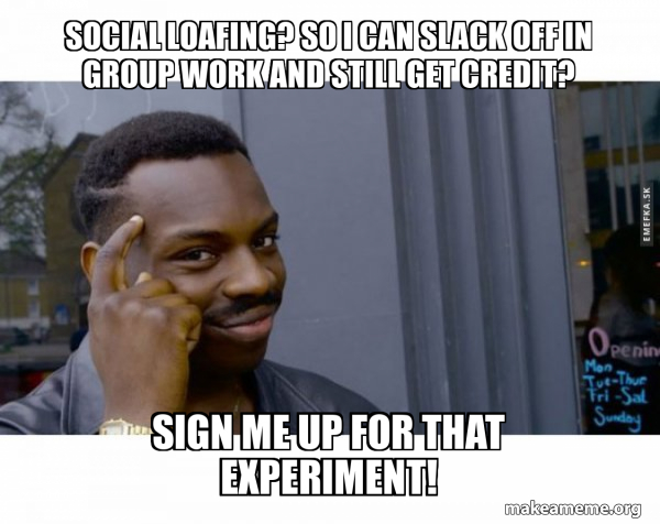 Social Loafer Memes This Example Is The Clearest I Have Seen. | Bryan