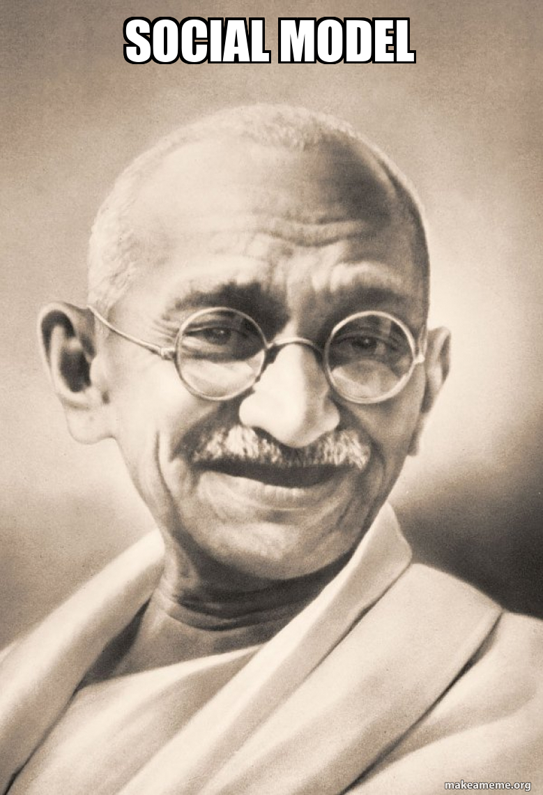 social model - Ghandi Meme Generator