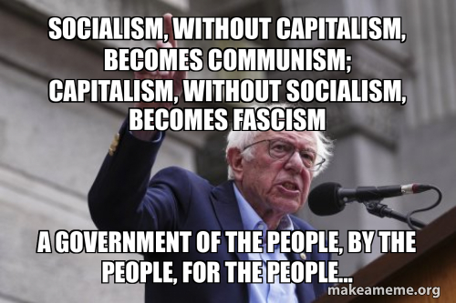Socialism, without capitalism, becomes communism; capitalism, without ...
