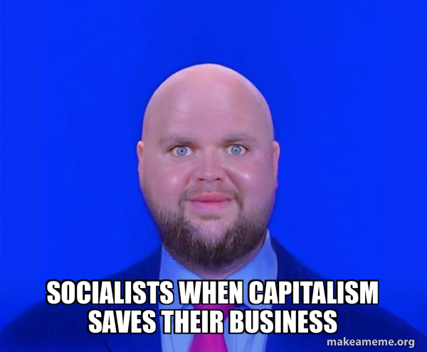 Socialists when capitalism saves their business - Bald J.D. Vance Meme ...
