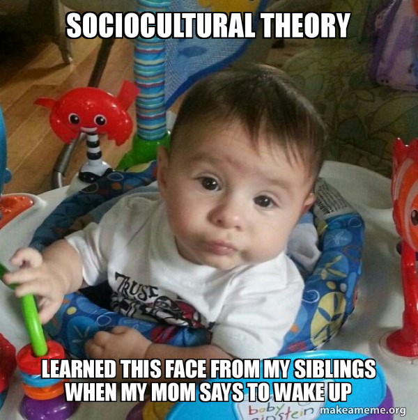 Sociocultural Theory Learned this face from my siblings when my mom ...