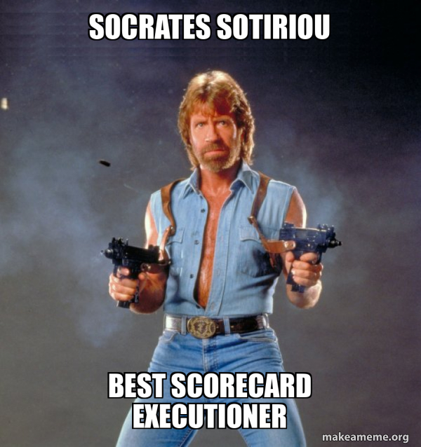 socrates sotiriou best scorecard executioner - Chuck Norris Meme Generator