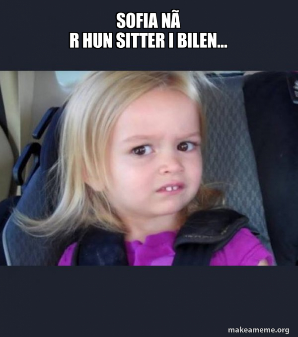 Sofia når hun sitter i bilen… - Side-Eyes Chloe Meme Generator