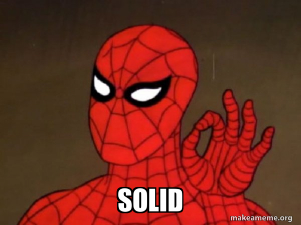 Solid - Spiderman - Care factor Zero Meme Generator