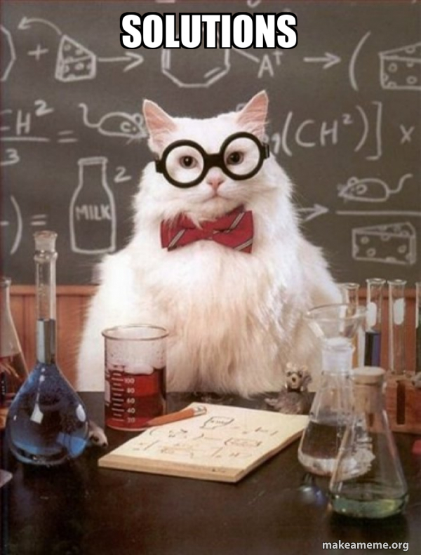 Solutions - Chemistry Cat Meme Generator