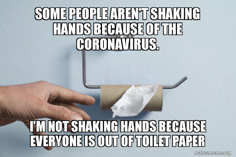 Some people aren't shaking hands because of the coronavirus. I'm not ...