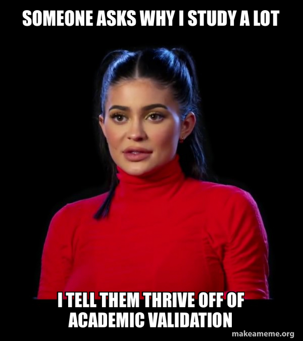 someone asks why I study a lot I tell them thrive off of academic ...