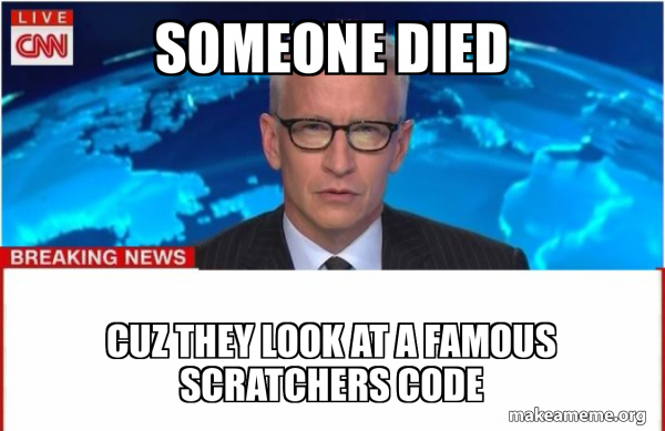 SomEone died Cuz they look at a famous scratchers code - Fake Headline ...