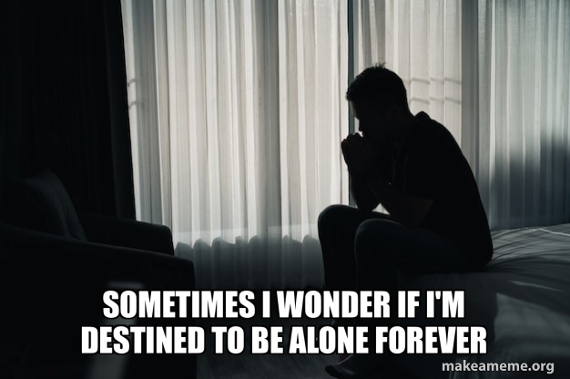 SOMETIMEs I wonder if I'm destined to be alone forever Meme Generator