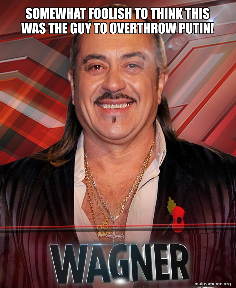 Somewhat foolish to think this was the guy to overthrow Putin! - Warner ...