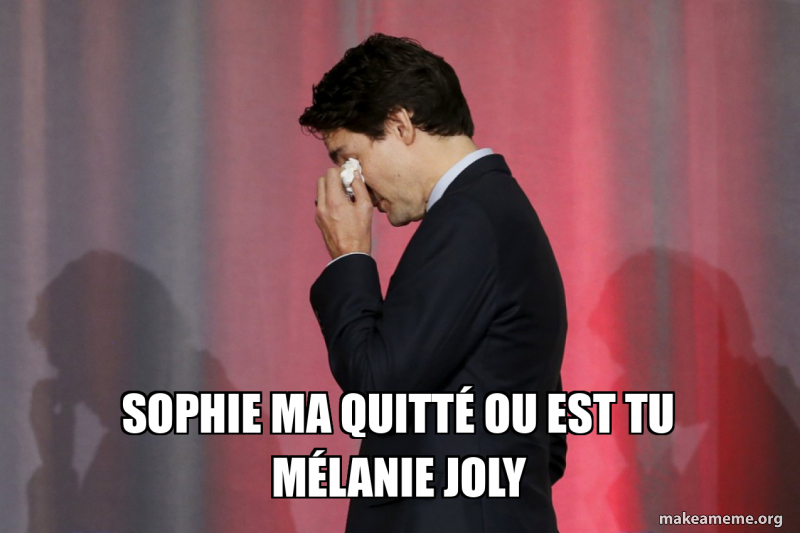 Sophie ma quitté ou est tu Mélanie Joly Meme Generator