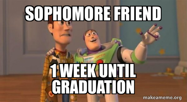 Sophomore friend 1 week until graduation - Buzz and Woody (Toy Story ...